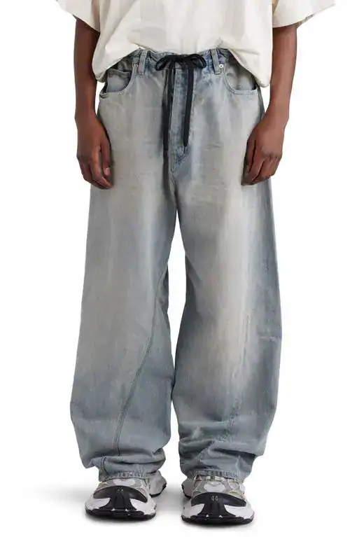 Balenciaga Twisted Seam Baggy Wide Leg Jeans In Outback Blue - 50